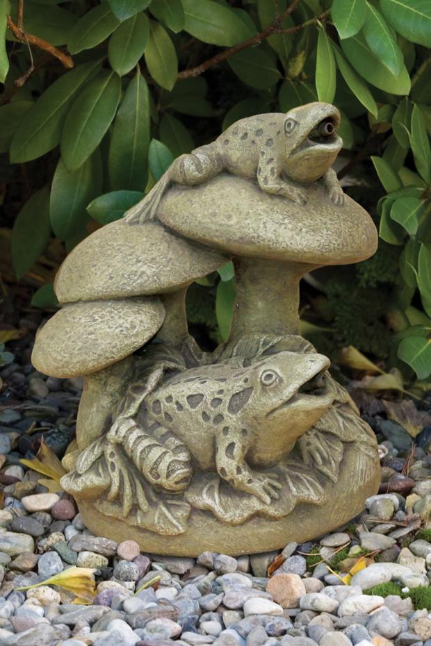 Frogs And Mushrooms - Plumbed – Massarelli Lawn Ornaments