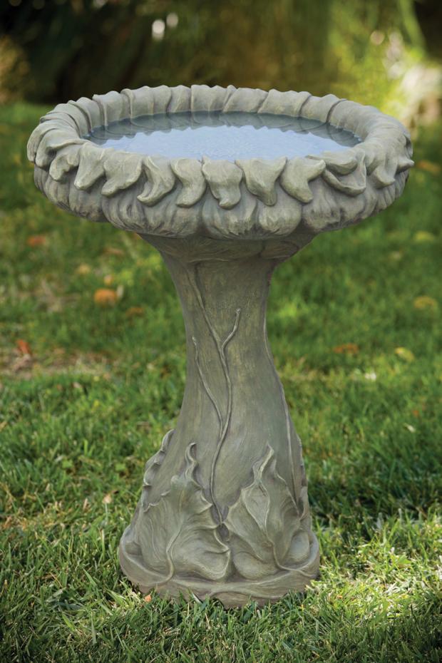 Fancy Sunflower Bird Bath – Massarelli Lawn Ornaments